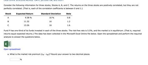 Solved Excel Unline Structured Activity Apm Portfolio