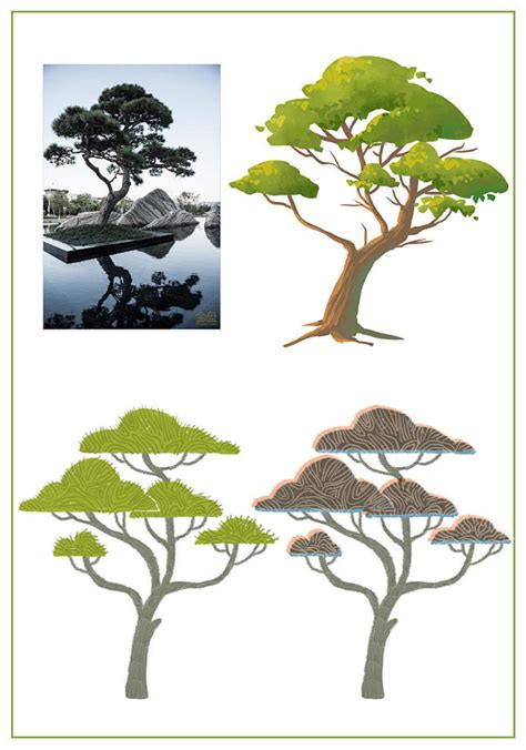 新手向树的画法教程3 大要点教你 画树树叶以及树桩