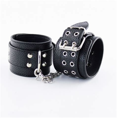 Leather Handcuffs Hand Cuffs Adult Sex Toys Wrist Bondage Restraints
