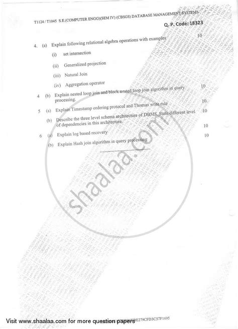 Database Management Systems 2016 2017 Be Computer Engineering Semester