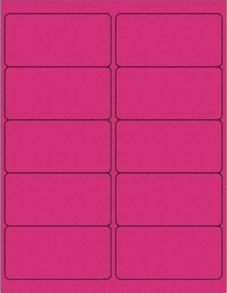 Tape Logic Label Maker Label Fluorescent Pink Paper 4 OAL 4 OAW