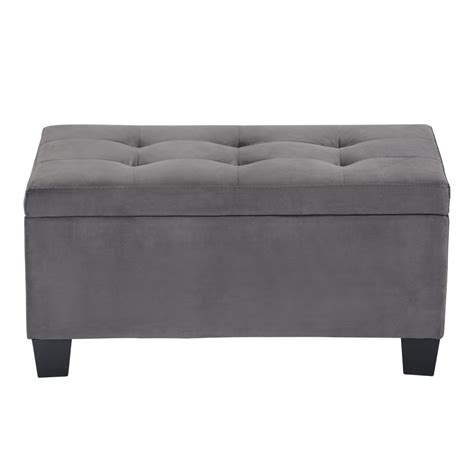 Latitude Run® Linen Storage Ottoman Rectangular Ottoman Bench Beige