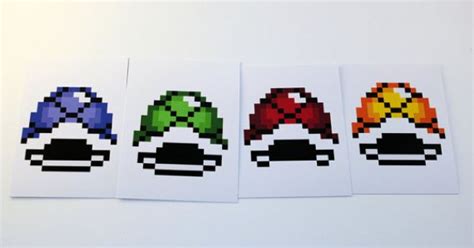 Super Mario World Koopa Shell Sprites Sticker Set Gaming Pinterest