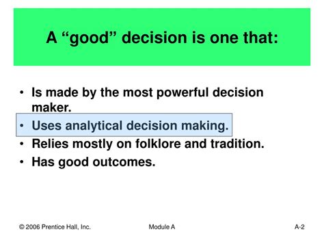 Ppt Operations Management Quantitative Module A Decision Making