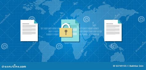 Encryption Decrypt Cryptography Data Protection Stock Illustration