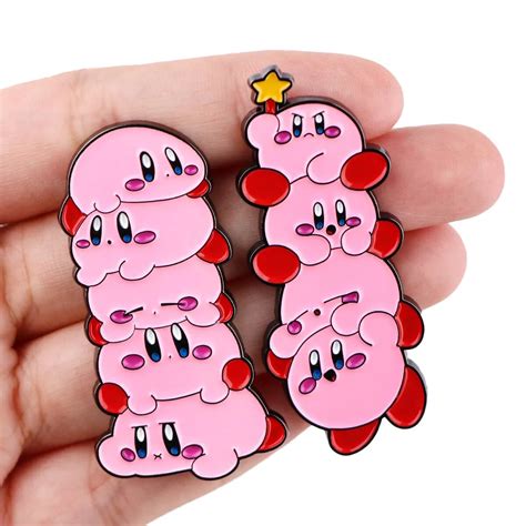 Kirby Pink Hero Stack Enamel Pin Distinct Pins