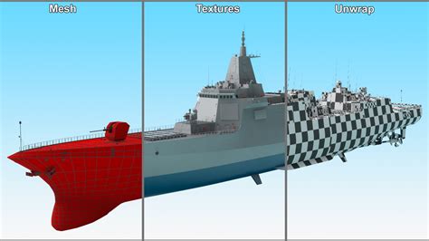 Stealth Naval Combat Ship Gray 3d Turbosquid 2412592