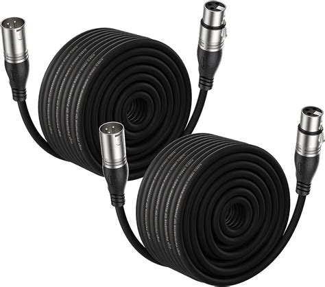 Ebxya 100ft Xlr Microphone Cables 2 Packs Premium