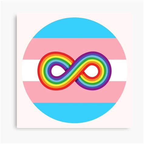 Neurodivergent And Trans Neurodiversity Symbol And Trans Flag Canvas Print For Sale By