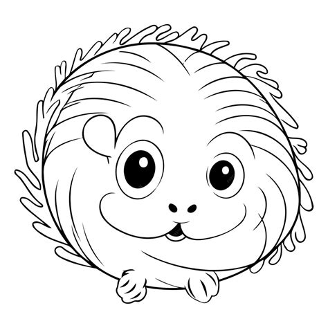 Un Hérisson Mignon Illustration Vectorielle Dun Hérisson Drôle Vecteur Premium