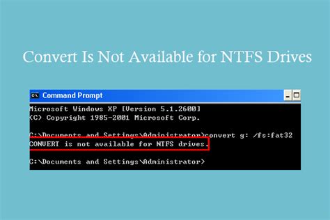 Quick Fix Convert Is Not Available For Ntfs Drives