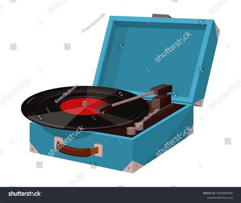 Record Player Vinyl Turntable Vinyl Record Stock Vector Royalty Free