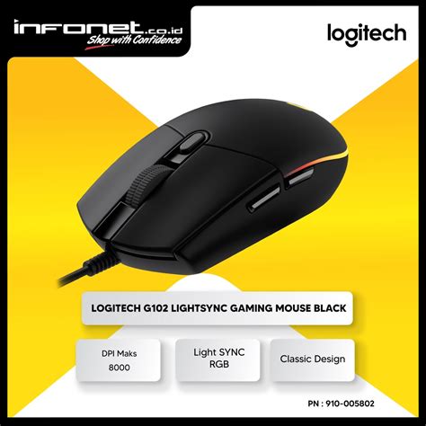 Jual LOGITECH G102 LIGHTSYNC GAMING MOUSE Indonesia Shopee Indonesia