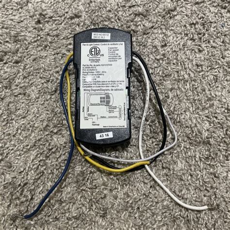 Intertek 99112 Light Fan Control Module Only