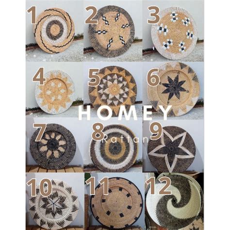 Jual Homey Rattan Hiasan Dinding Kerajinan Rotan Rotan Asli Lombok Shopee Indonesia