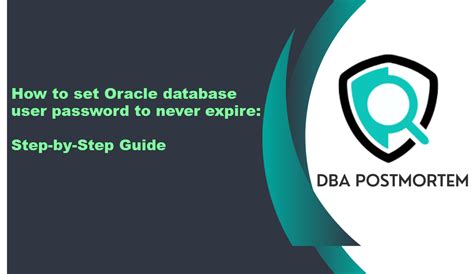 How To Set Oracle Database User Password To Never Expire