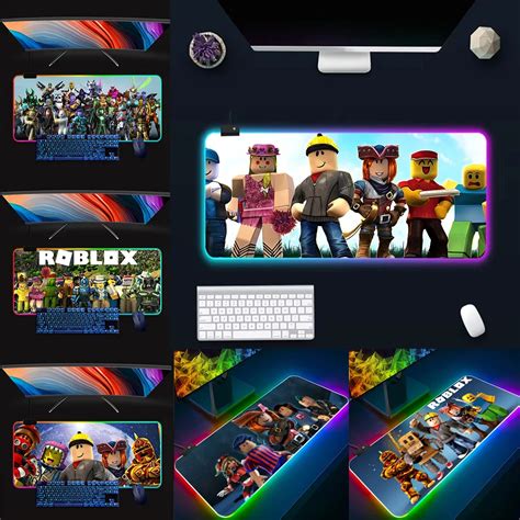 Hot Games R Robloxs Rgb Pc Gamer Keyboard Mouse Pad Mousepad Led