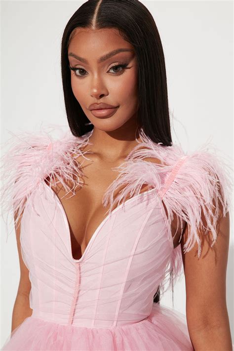 So In Love Tulle Mini Dress Pink Fashion Nova