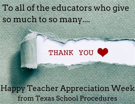 During This Teacher Appreciation Week We Want To Recognize All