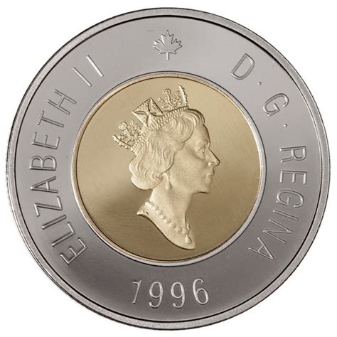 1996 Canadian 2 Polar Bear Toonie Coin Brilliant Uncirculated Coin