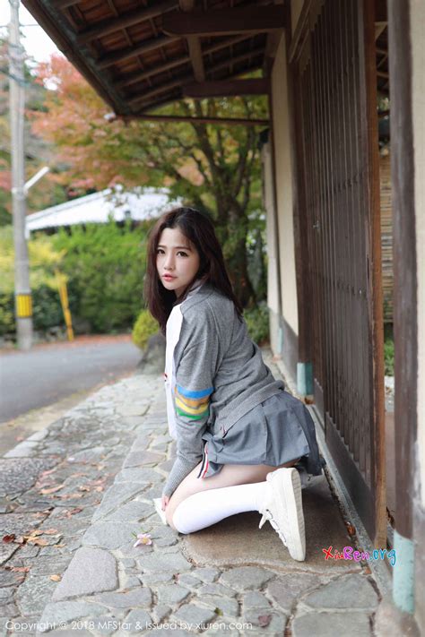 Mfstar Vol162 清纯学生系可人大波萌妹徐cake户外活力精致美女写真 40p 秀人网