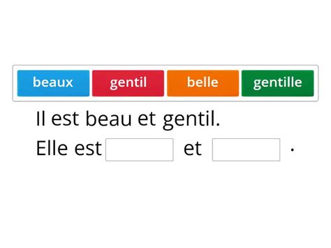 Le féminin des adjectifs Version modifiée Palabra perdida