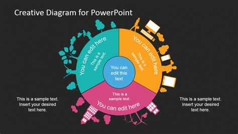 Circular Creative diagram다이어그램 Template for 무료ppt템플릿