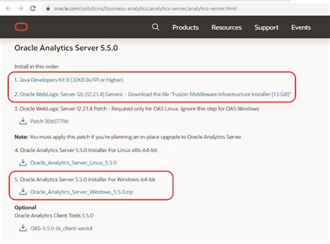 oracle business intelligence oracle analytics server step by step