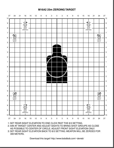 Rifle Zero Target Printable