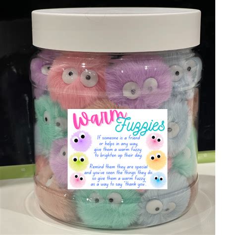 Pastel Warm Fuzzies Jar Of 30 Warm Fuzzies Clever Classroom