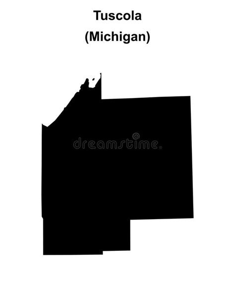 Tuscola Outline Map Stock Vector Illustration Of Region 361609377