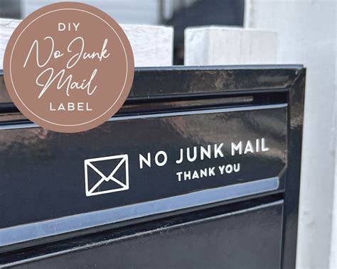 Letterbox Stickers No Junk Mail Decal Mail Box Sticker No Junk Mail