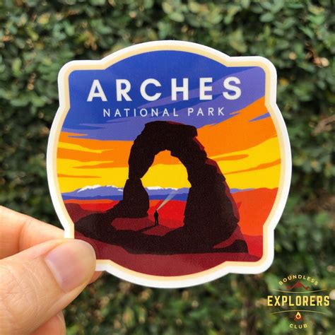 Arches National Park Sticker For Water Bottle Laptop Car Sticker Themed
