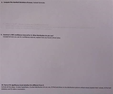 Solved Compute The Standard Deviation Of Errors Include Chegg