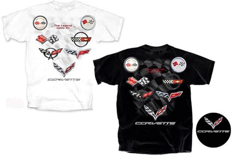 Corvette T Shirt C1 C7 Logos Legend Lives On National Corvette