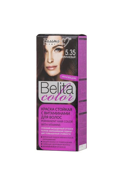 Белита-М Краска для волос BELITA COLOR Стойкая, тон 5.35 Коричневый ...