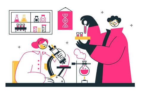 실험실 개념 설명 무료 벡터