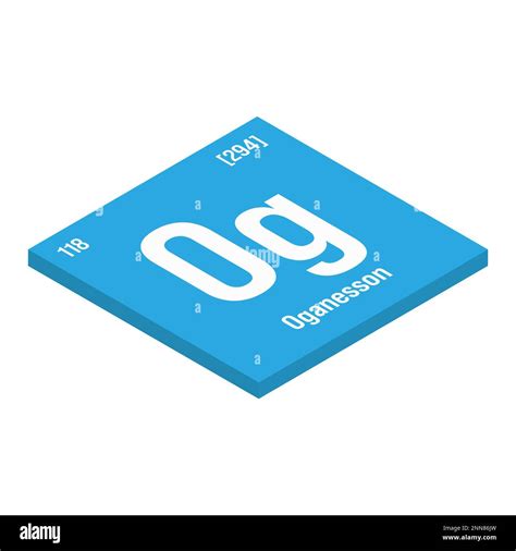 Oganesson Og Periodic Table Element With Name Symbol Atomic Number