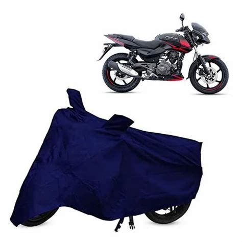 Blue Bajaj Pulsar Polyester Motorcycle Cover For Bike Safety Purpose Size Large At Rs