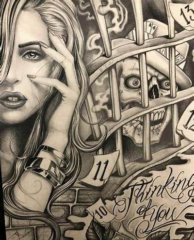 Prison Art Stuff I Like Cholo Art Art Drawings Et Prison Art In