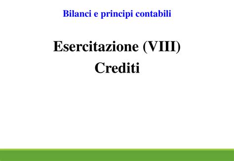 Esercizi Di Bilanci Docsity
