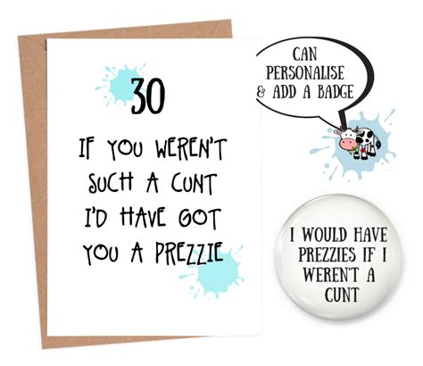 Funny 30th Birthday Cards Personalised 30th Birthday Cards Personalised