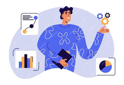 Premium Vector Business Man Working Work Process Concept Working