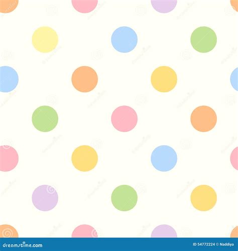 Polka Dot Seamless Pattern Old Paper Texture Vector Illustration