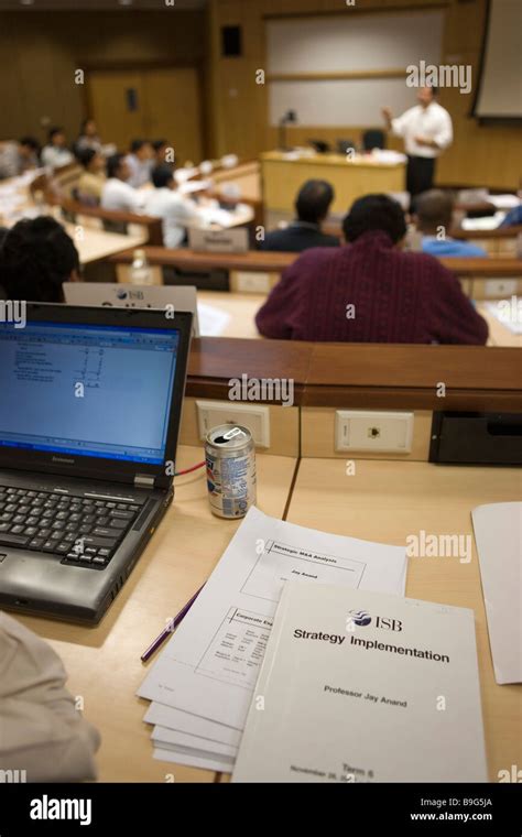 India Hyderabad Hi Tech City Indian School Of Business Classroom Stock