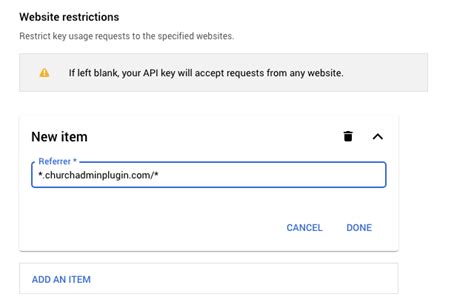 Google Api Key Setup Church Admin Plugin