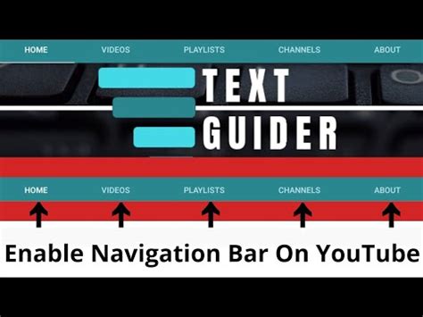 How To Show Enable Menu Bar In Youtube Channel Youtube Par Navigation Bar Kyse Show Enable