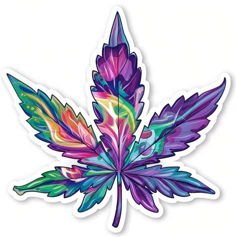 Premium Photo Cannabis Leaf Sticker