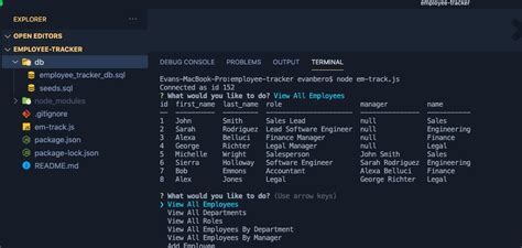 Github Evandev01employee Tracker Application Solution For Managing