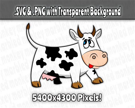 Cow Clipart Cow Vector Cartoon Cow Cute Cartoon Wood Scrapbook Paper Cow Icon Cow Logo